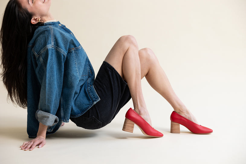 Sculpted Wood Heels | Huma Blanco